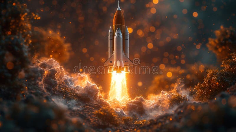 A Rocket Ship Blasting Off into Space Representing the Potential for ...