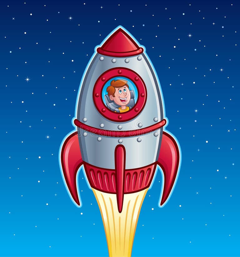 Retro Rocket Ship Stock Illustrations – 16,106 Retro Rocket Ship Stock ...