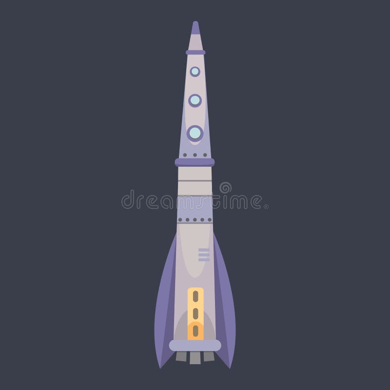 Rocket Ship in Cartoon Style. New Businesses Innovation Development ...