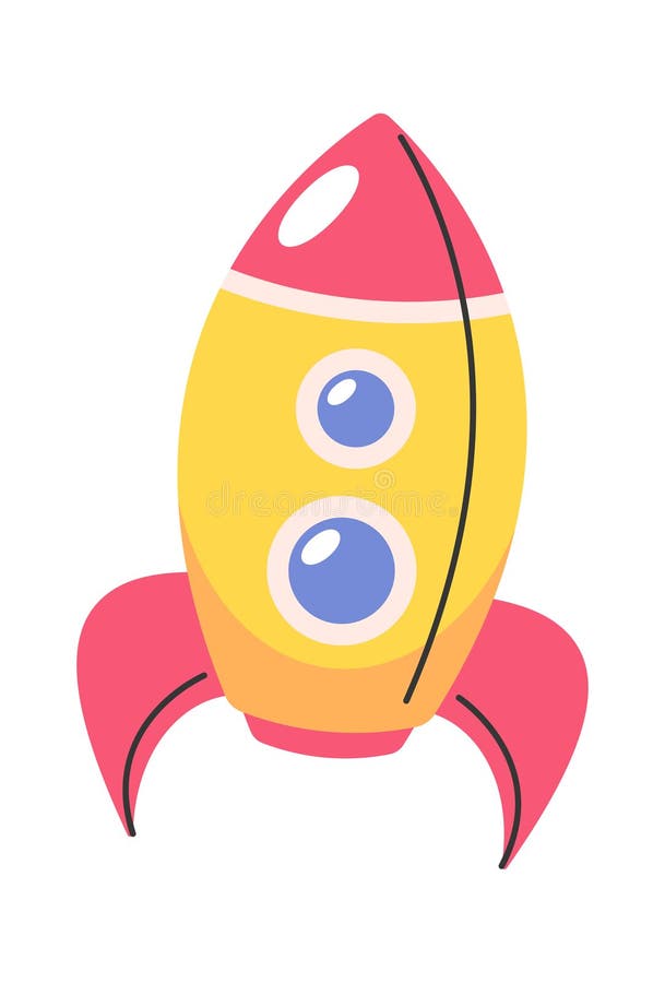 Rocket Ship Cartoon Toy Design Stock Vector - Illustration of shower ...