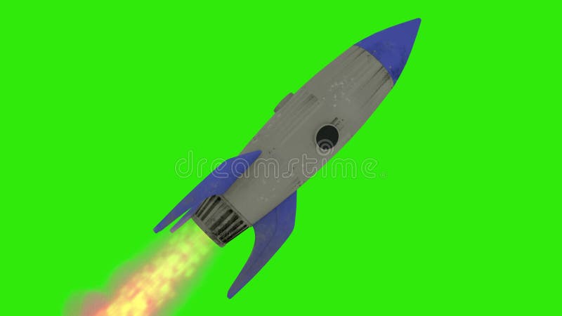 Rocket Ship Flying through Space Animation. Green Screen Background ...