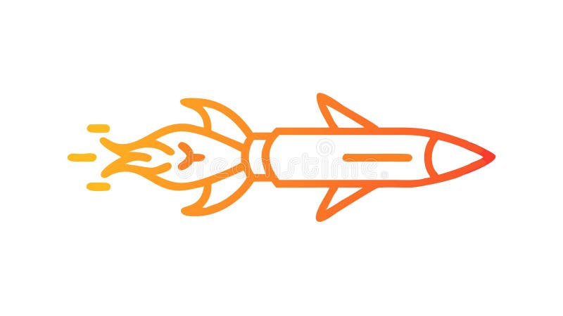 Rocket Ship Icon, Speed and Progress Graphic Illustration, Vector ...