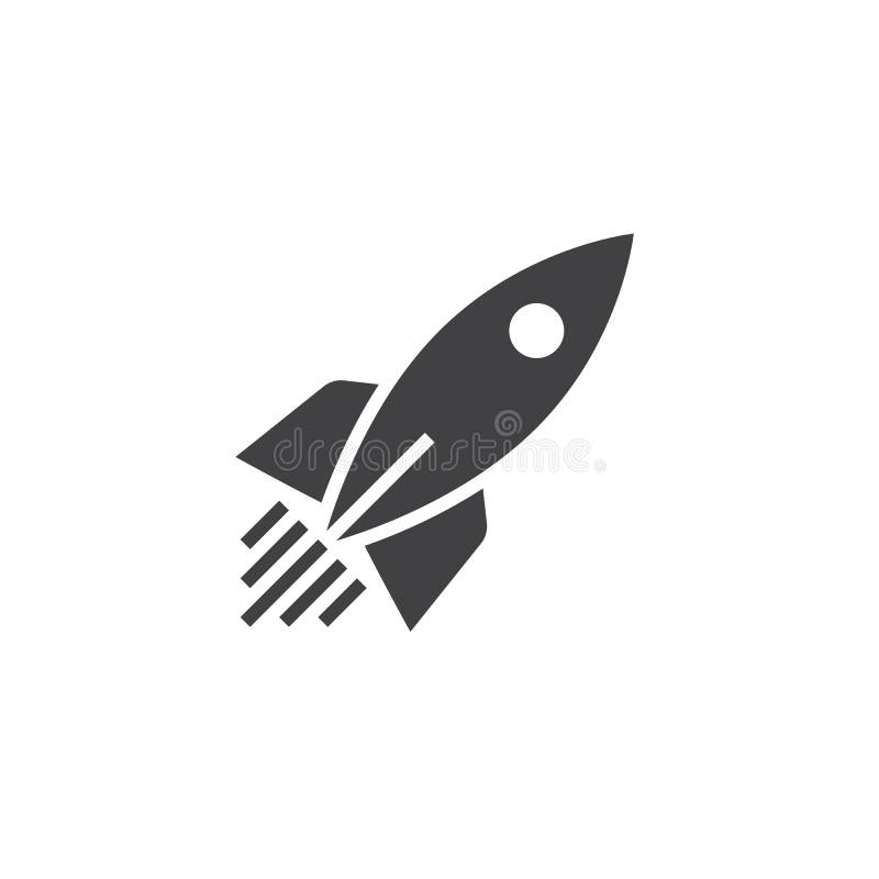 Rocket Ship Icon Vector, Solid Logo, Pictogram Isolated on White Stock ...