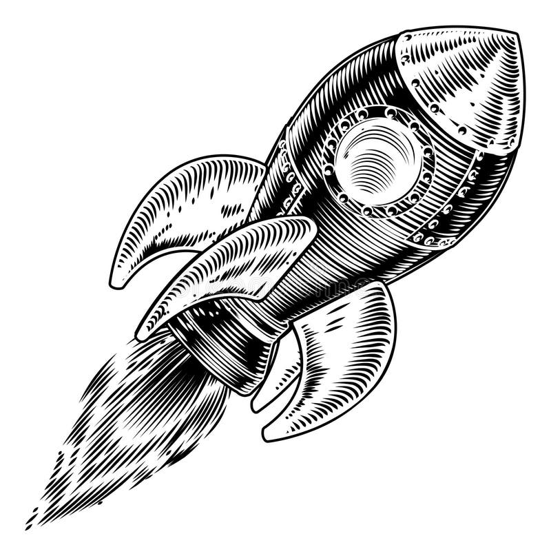 Rocket Ship Outline Stock Illustrations – 13,208 Rocket Ship Outline ...