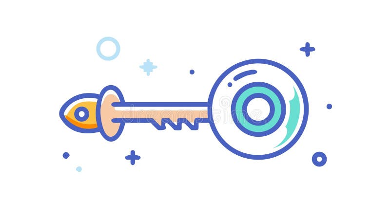 Rocket Ship Key for Space Exploration and Adventure Art, Vector Design ...