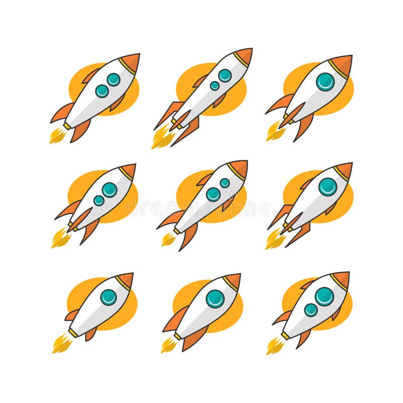 Rocket Ship Launch Space Travel Theme Vector Stock Vector ...