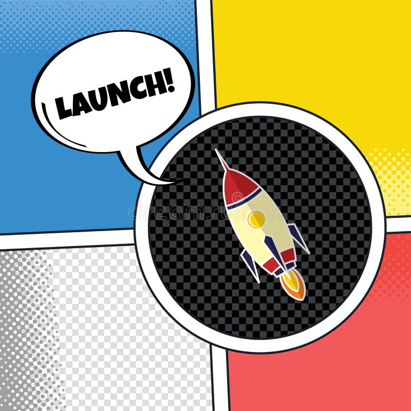 Rocket ship launch theme stock vector. Illustration of isolated - 73535010