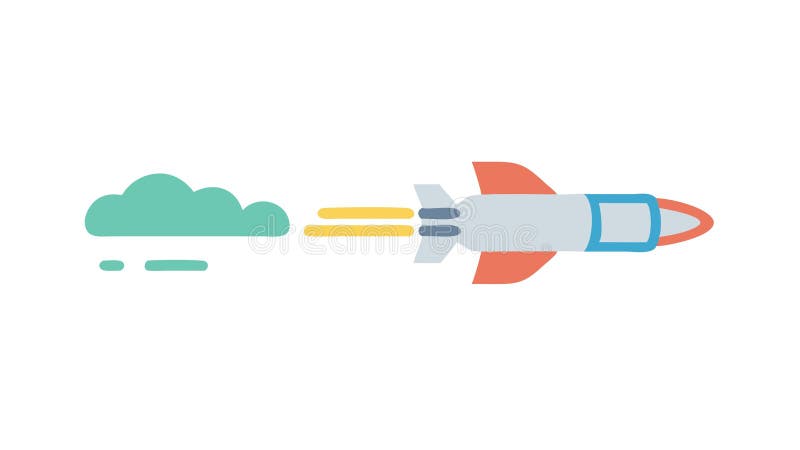 Rocket Ship Taking Off Icon, Vector Design Generative AI Stock Vector ...