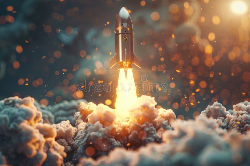 Shib Token Rocketing To New Heights Stock Illustration - Illustration ...