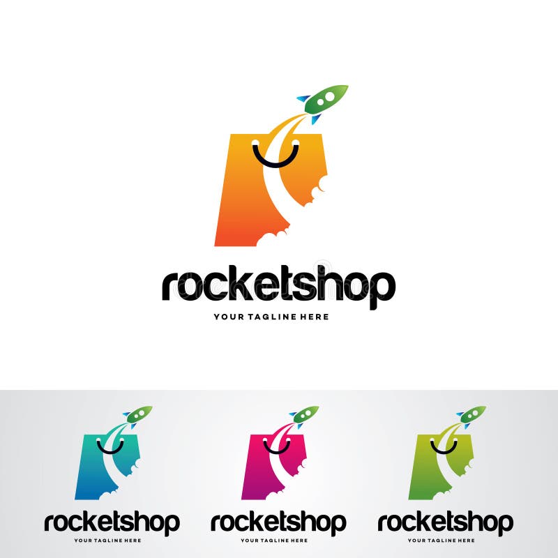 Rocket Shop Logo. Good Shop Logo Design Vector Stock Illustration ...