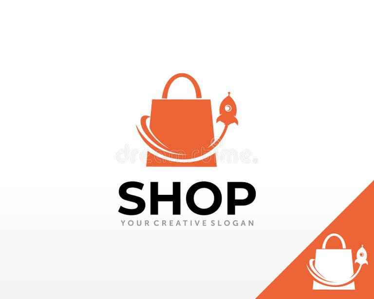 Rocket Shop Logo. Good Shop Logo Design Vector Stock Illustration ...