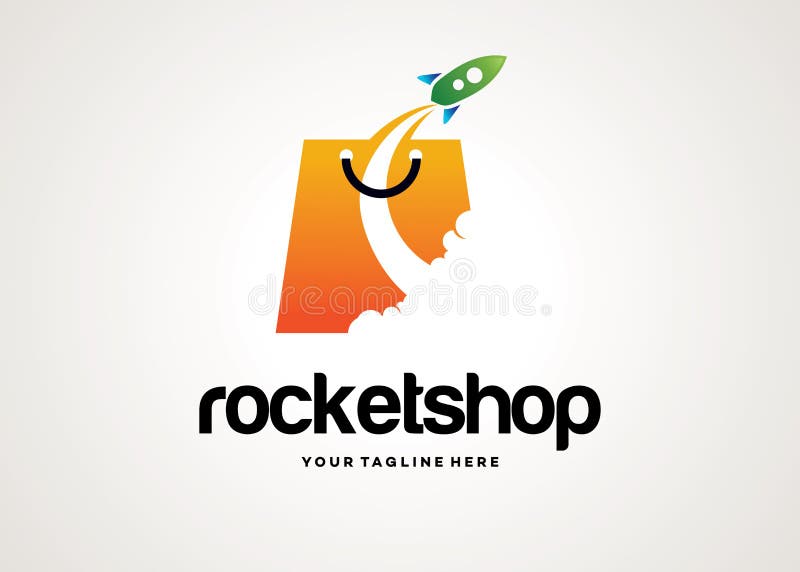 Rocket Shop Logo Template Design Vector Stock Vector - Illustration of ...