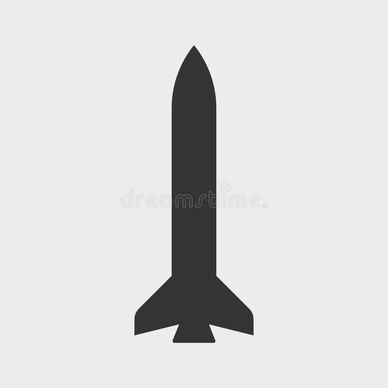 Rocket. Simple Shape Vector Icon Stock Vector - Illustration of flat ...