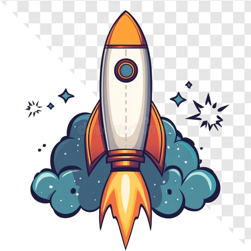 A Rocket Soaring through Space Launching into Adventure Stock Photo ...