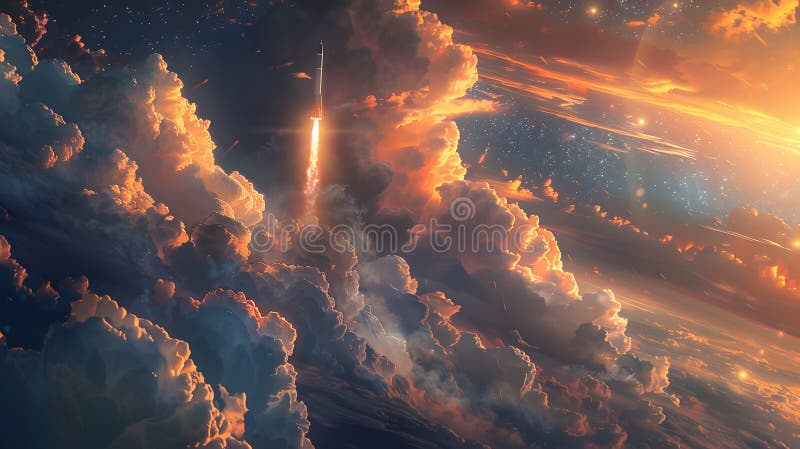 A Rocket Soars through the Cumulus Clouds in the Afterglow of the ...