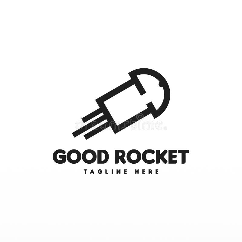 Rocket Space Craft Logo Design Concept Template Stock Vector - Illustration of icon, speed ...