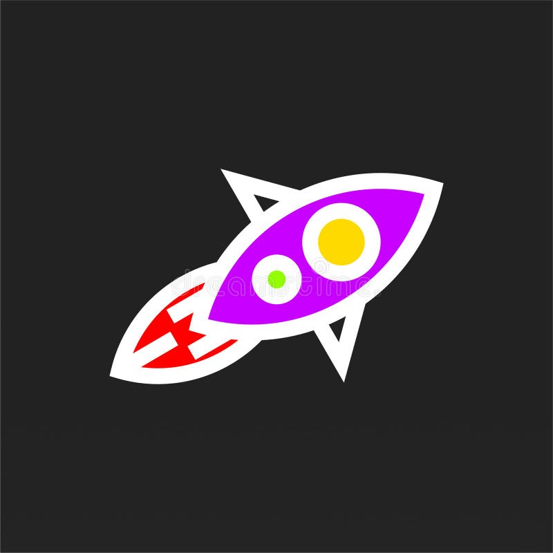 Rocket Space Craft Logo Design Concept Template Stock Vector ...