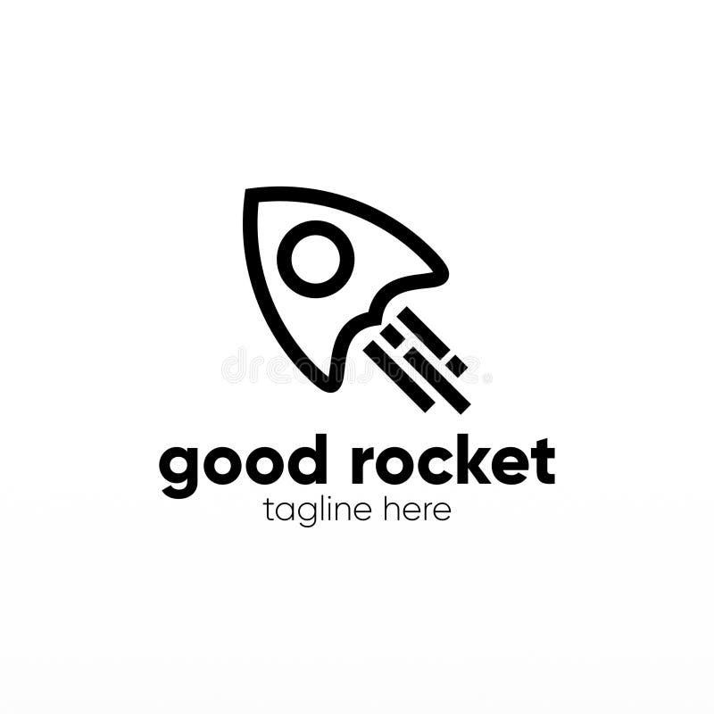 Rocket Space Craft Logo Design Concept Template Stock Illustration ...