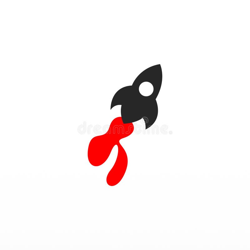 Rocket Space Craft Logo Design Concept Template Stock Illustration ...