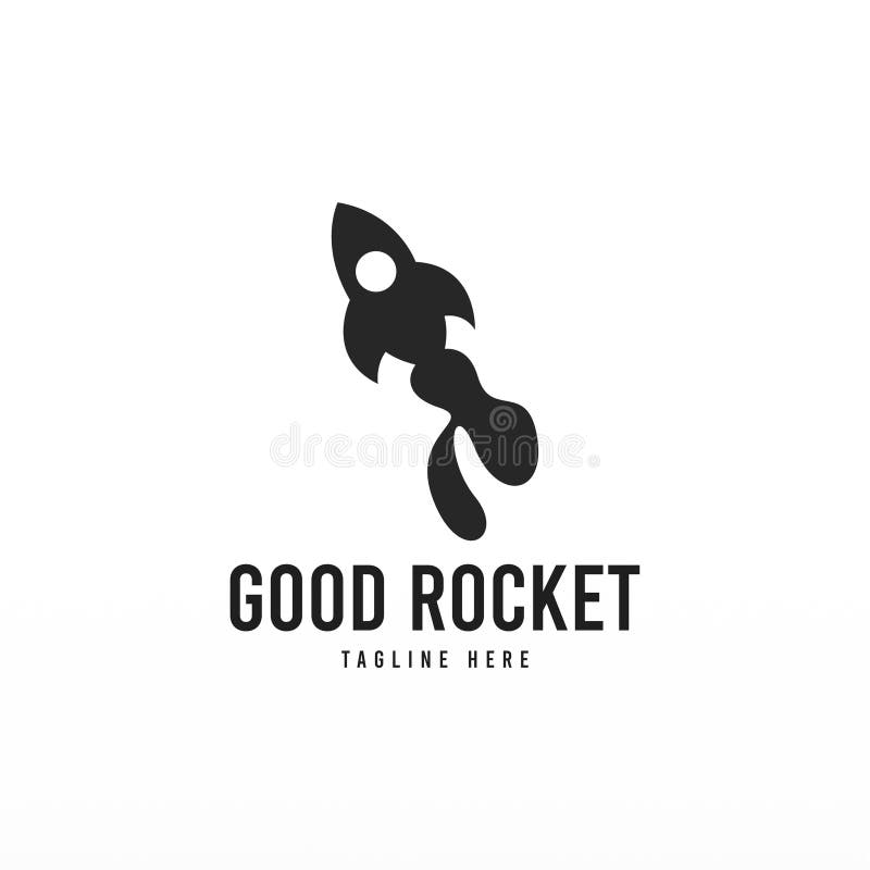 Rocket Space Craft Logo Design Concept Template Stock Illustration ...