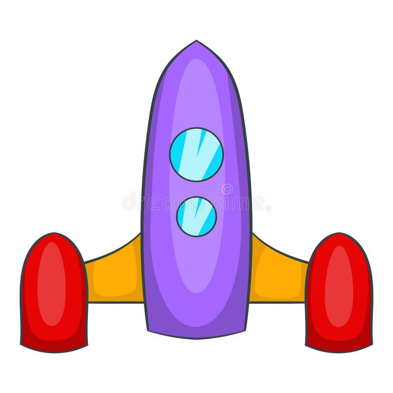 Rocket for Space Flight Icon, Cartoon Style Stock Vector - Illustration ...