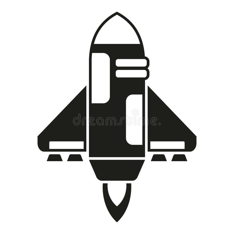 Rocket Space Icon Simple Vector. Spaceship Launch Stock Illustration ...