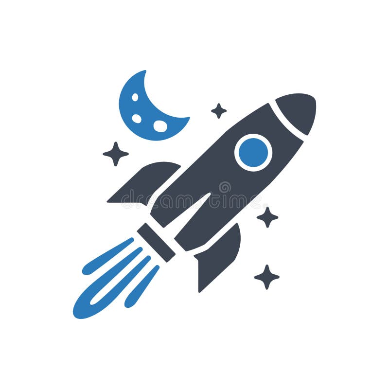 Rocket Space Launch Icon stock vector. Illustration of symbol - 361911695