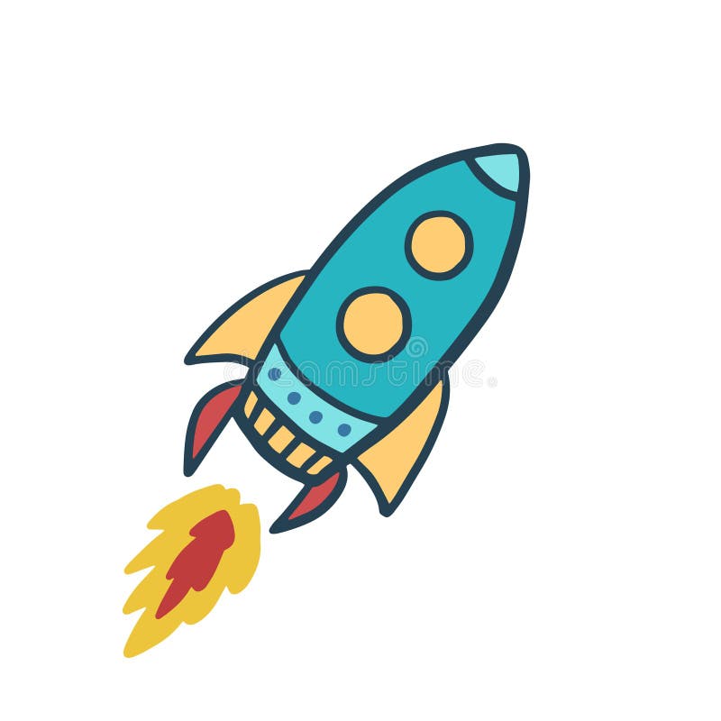Rocket. Space Ship. Color Vector Illustration Stock Vector ...
