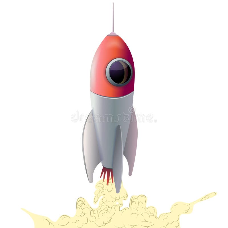 Rocket space ship isolated stock illustration. Illustration of shuttle ...