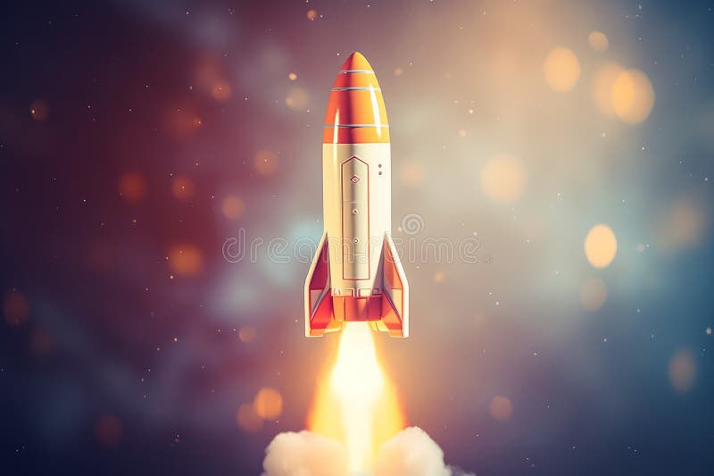 Rocket space. Generate Ai stock illustration. Illustration of city ...