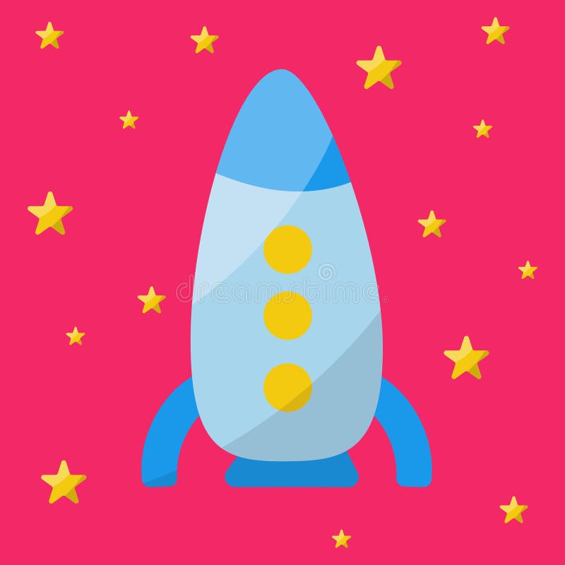 Rocket Space Stars Fly Night Toys Children Stock Vector - Illustration ...