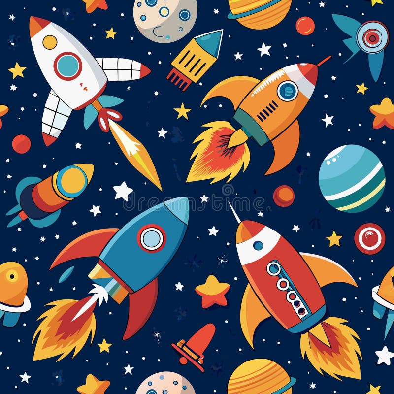 Bold and Dynamic Rocket Patterns for Space-Inspired Creations Ai Image ...