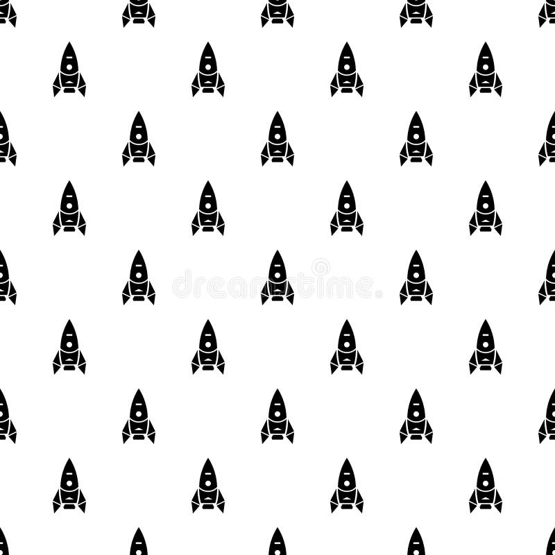 Rocket Spacecraft Pattern Vector Seamless Stock Vector - Illustration ...