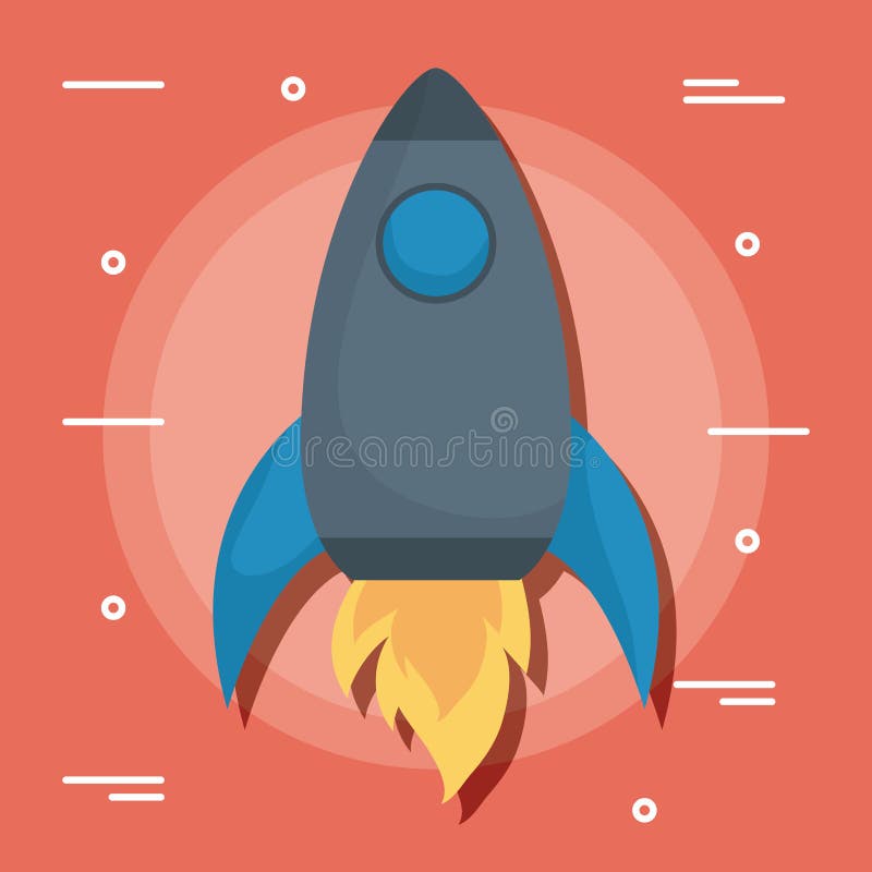 Blue rocket design stock vector. Illustration of fantasy - 110607473