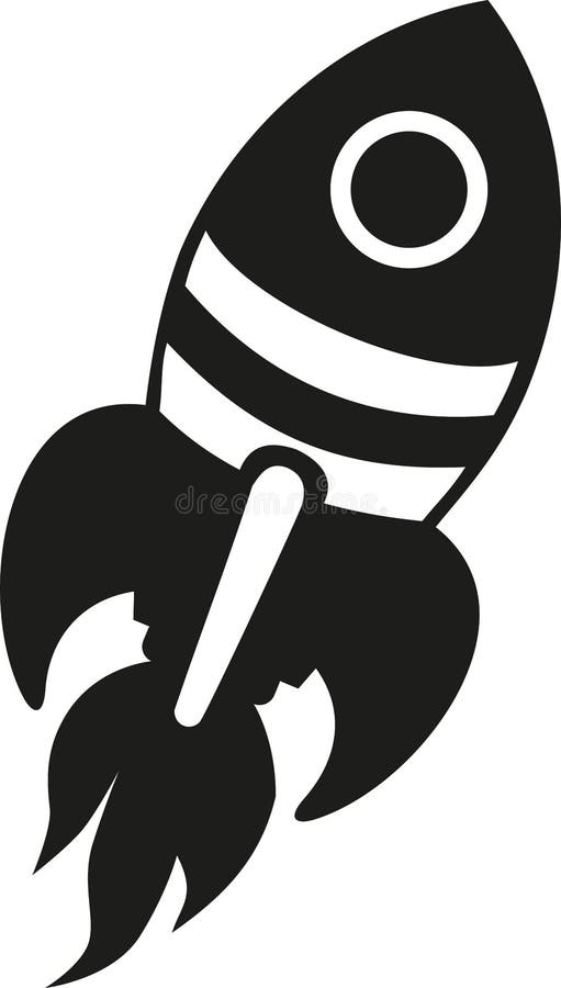 Rocket spaceship icon stock vector. Illustration of astronomy - 107190185