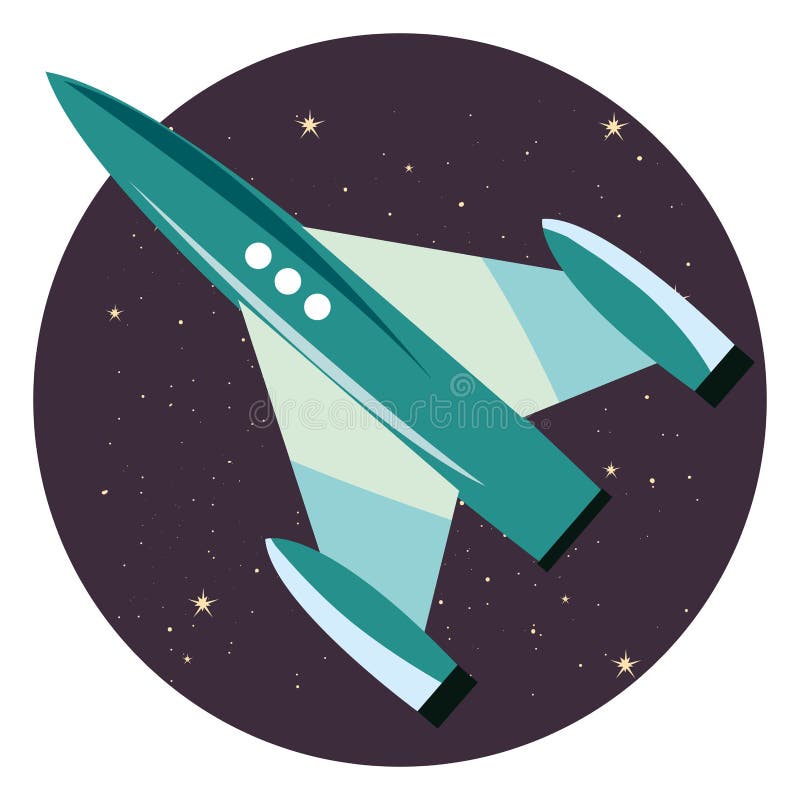 Rocket spaceship space stock illustration. Illustration of start - 145961664
