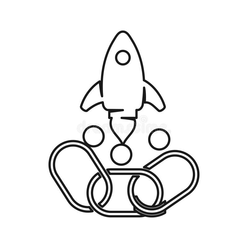 Speed Rocket People Commitment Teamwork Together Outline Logo Stock Vector - Illustration of ...