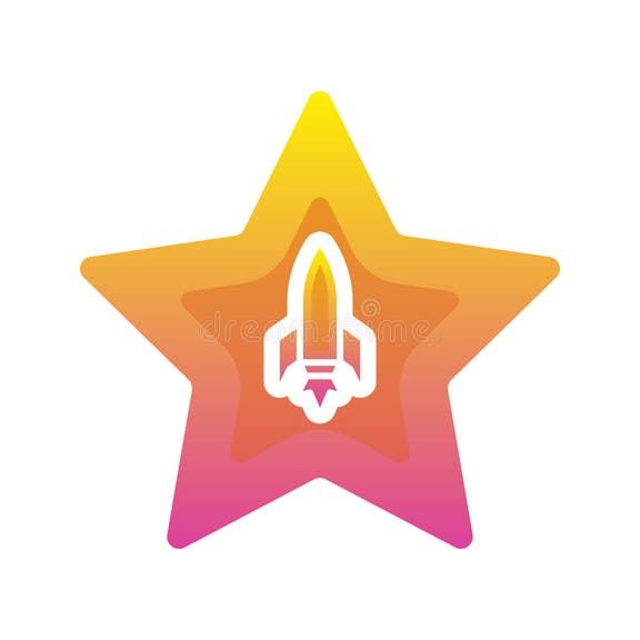 Rocket Star Logo Gradient Design Template Icon Element Stock ...
