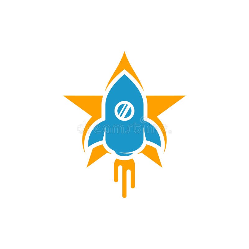 Rocket Star Logo Icon Vector Template, Creative Design, Symbol Stock ...