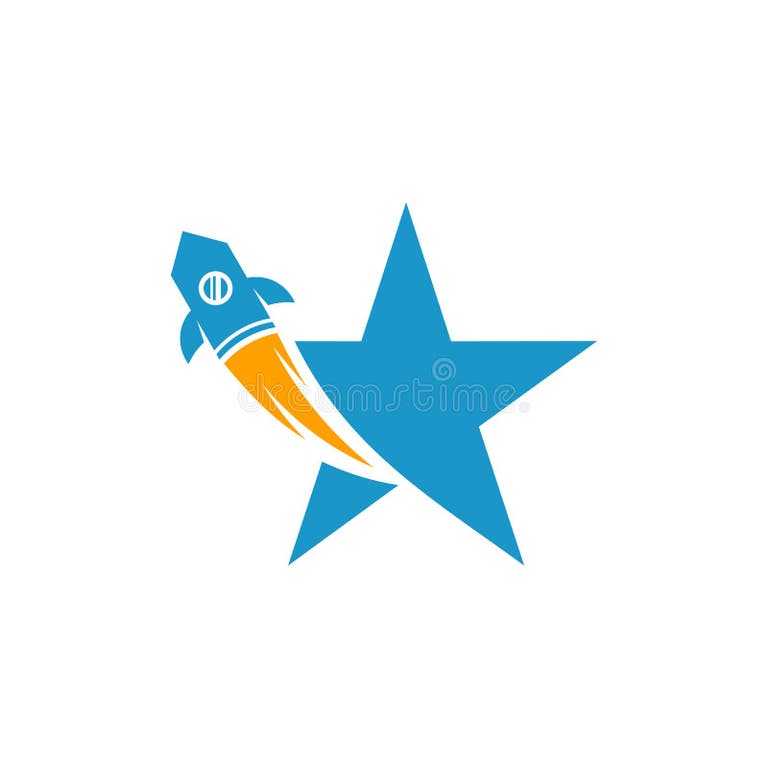 Rocket Star Logo Icon Vector Template, Creative Design, Symbol Stock ...