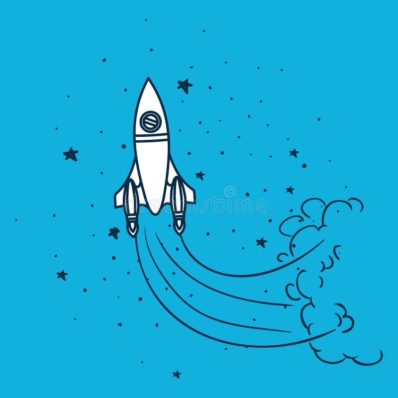 Rocket and Stars Design Vector Illustration Stock Vector - Illustration ...