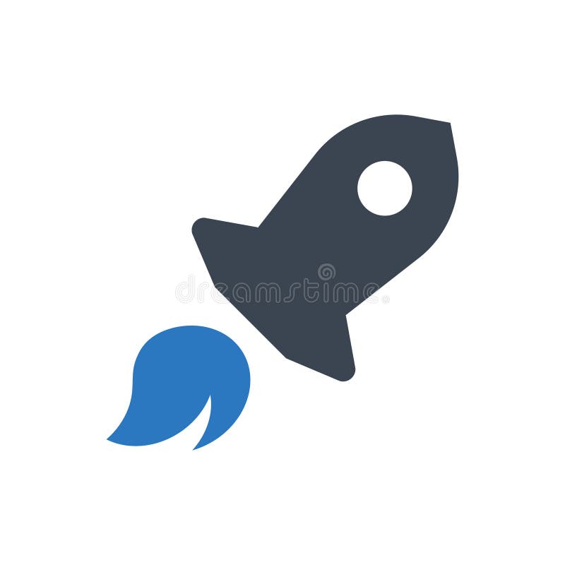 Rocket, start up icon stock vector. Illustration of symbol - 174678883