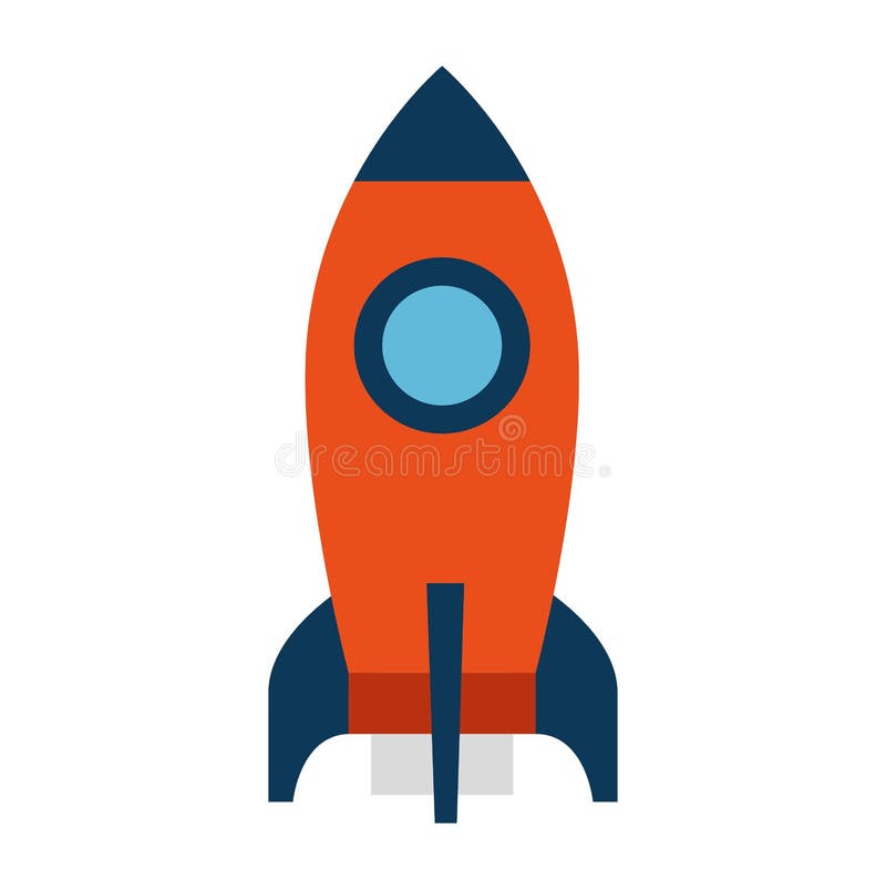 Rocket start up icon stock vector. Illustration of idea - 141991775
