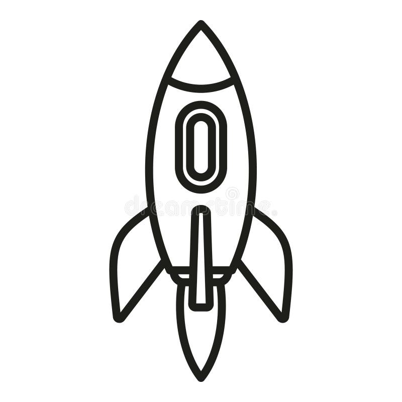 Rocket Startup Icon Outline Vector. Fire Start Stock Illustration ...