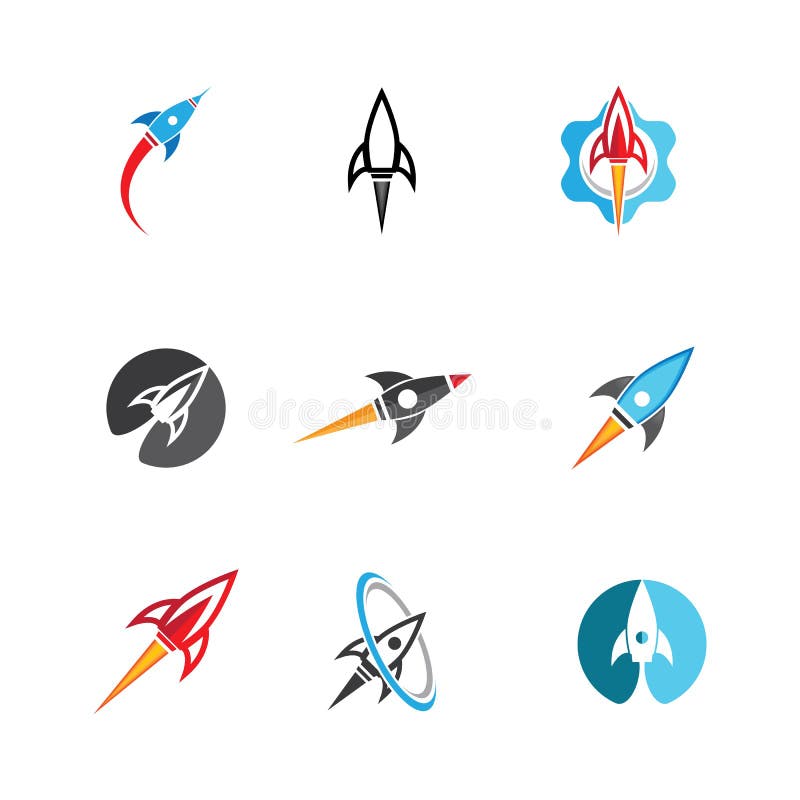 Rocket symbol illustration stock vector. Illustration of design - 174898667