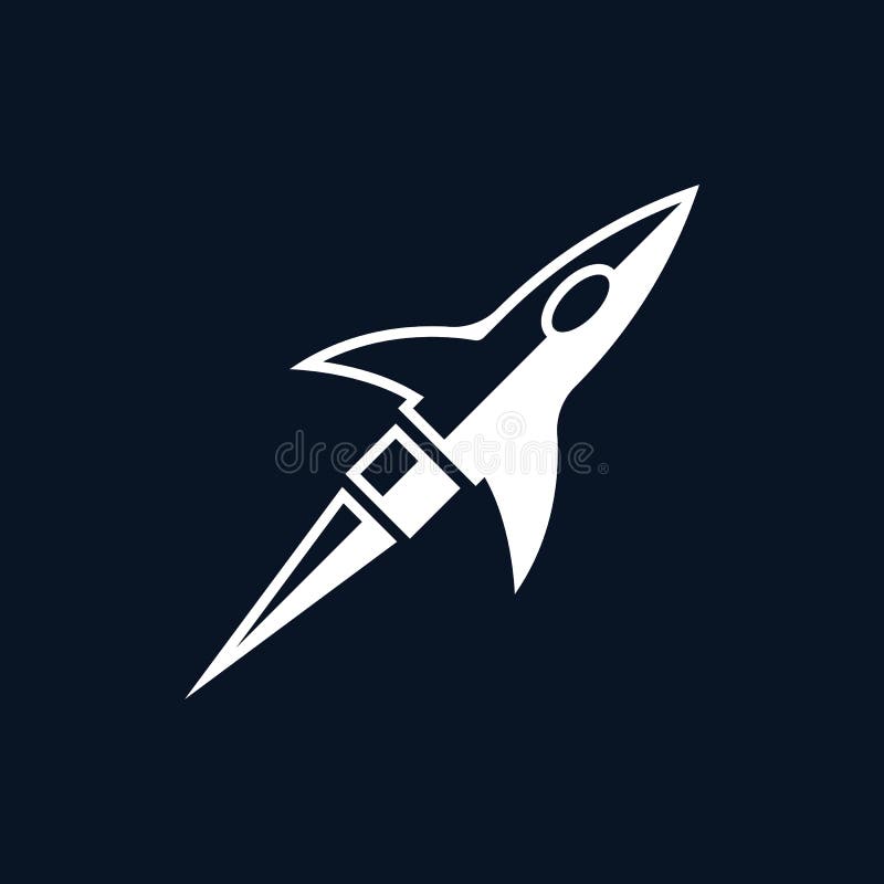 Rocket symbol illustration stock vector. Illustration of space - 184487146