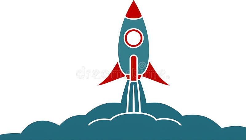 Rocket Symbolizes the Beginning of a New Project or the Rapid Growth of ...