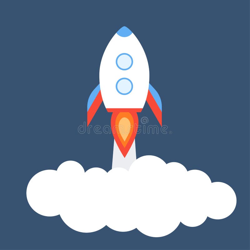 Rocket Takeoff stock illustration. Illustration of torch - 1515008