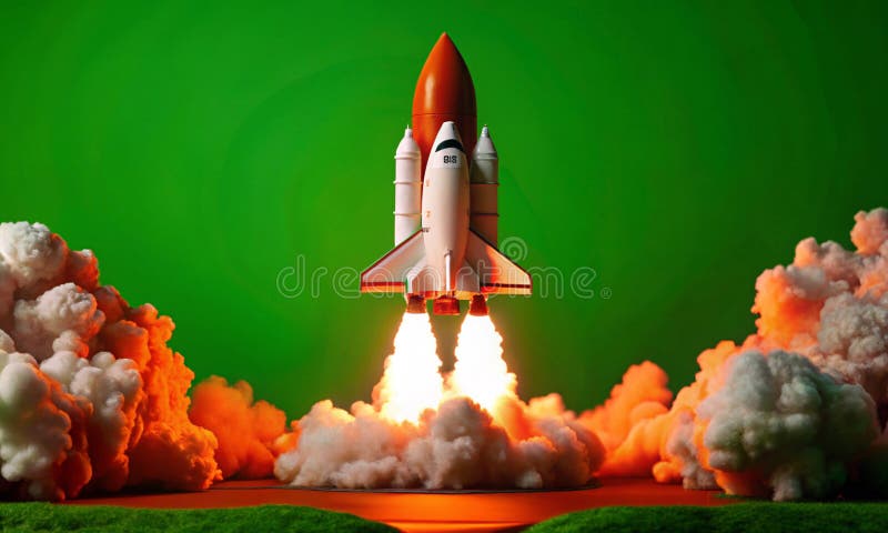 Rocket Takeoff, Launch Dynamics and Steps on the Way To the Stars Stock ...