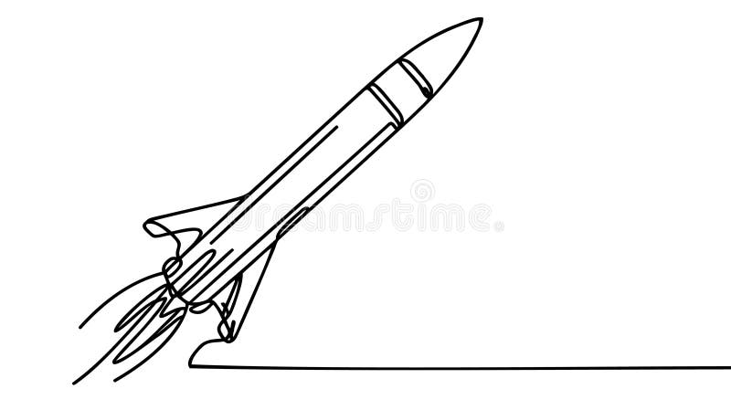 Rocket Takeoff. Spaceship Launch. Launch of a Military Ballistic ...